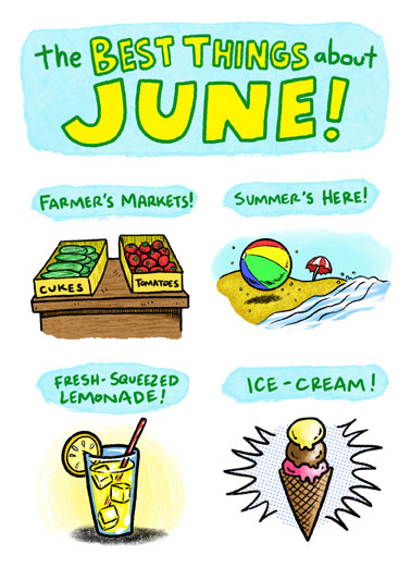 June Birthday Cards, Funny Cards - Free postage included