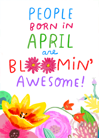 April Birthday Cards, Funny Cards - Free postage included
