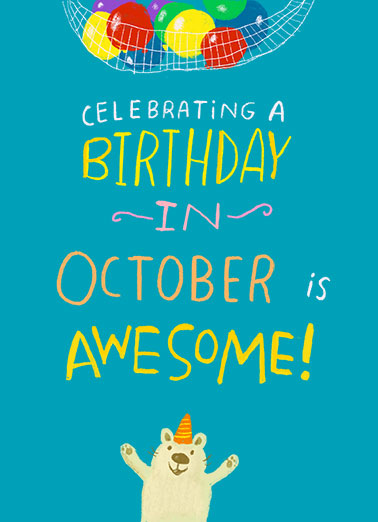 October Birthday Cards | October Birthdays Free Postage