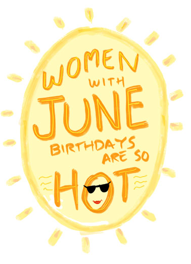 June Birthday Cards, Funny Cards - Free postage included