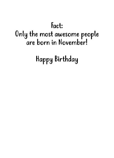 November Birthday Cards, Funny Cards - Free postage included