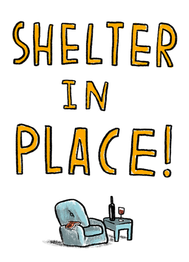 Shelter In Place Cards, Funny Cards - Free postage included